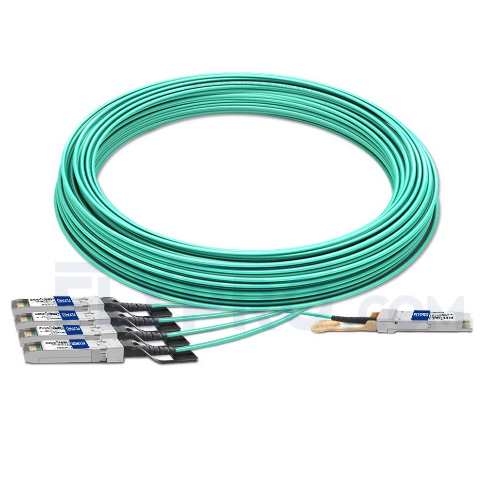 100G QSFP28 to 4x SFP28 AOC,Dell AOC-Q28-4SFP28-25G-50M 100G to 25G Breakout AOC Cable | FLYPRO.com